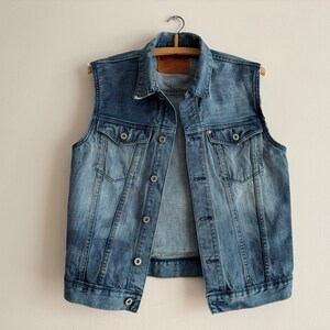 Denim Vest Blue Denim Vest Painted Rising Sun Flag Japanese Flag ...
