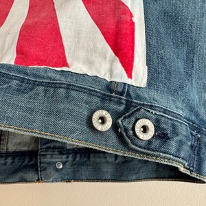 Denim Vest Blue Denim Vest Painted Rising Sun Flag Japanese Flag ...