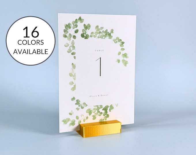 Table Number Holder, Clef Menu Holder, Gold Card Stand, Silver Wedding ...