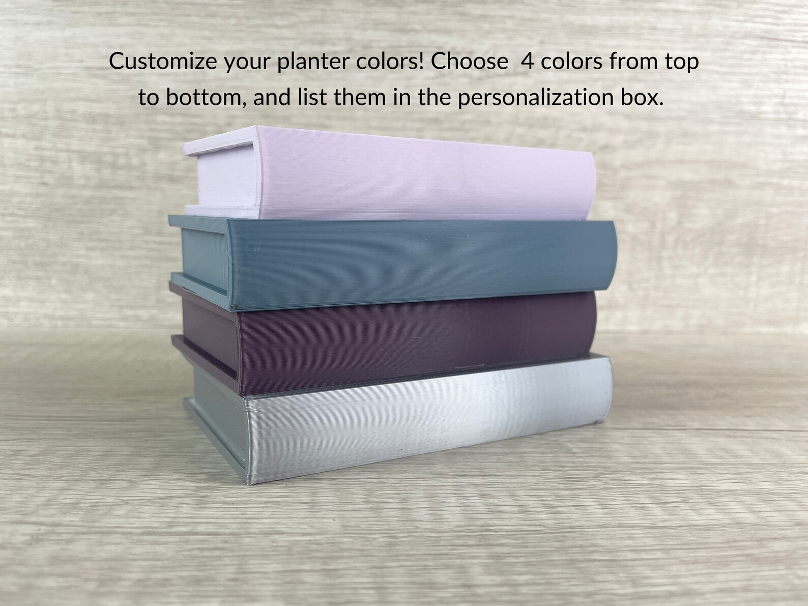 Multicolor Stack of Books Succulent Plant Pot Succulent Gift - Etsy