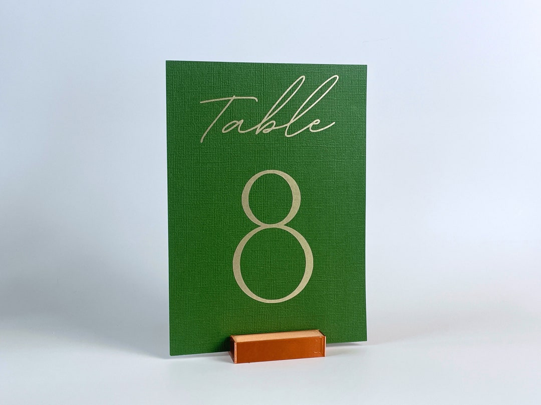 Copper Color Table Number Holders: Rectangle, Biodegradable PLA ...