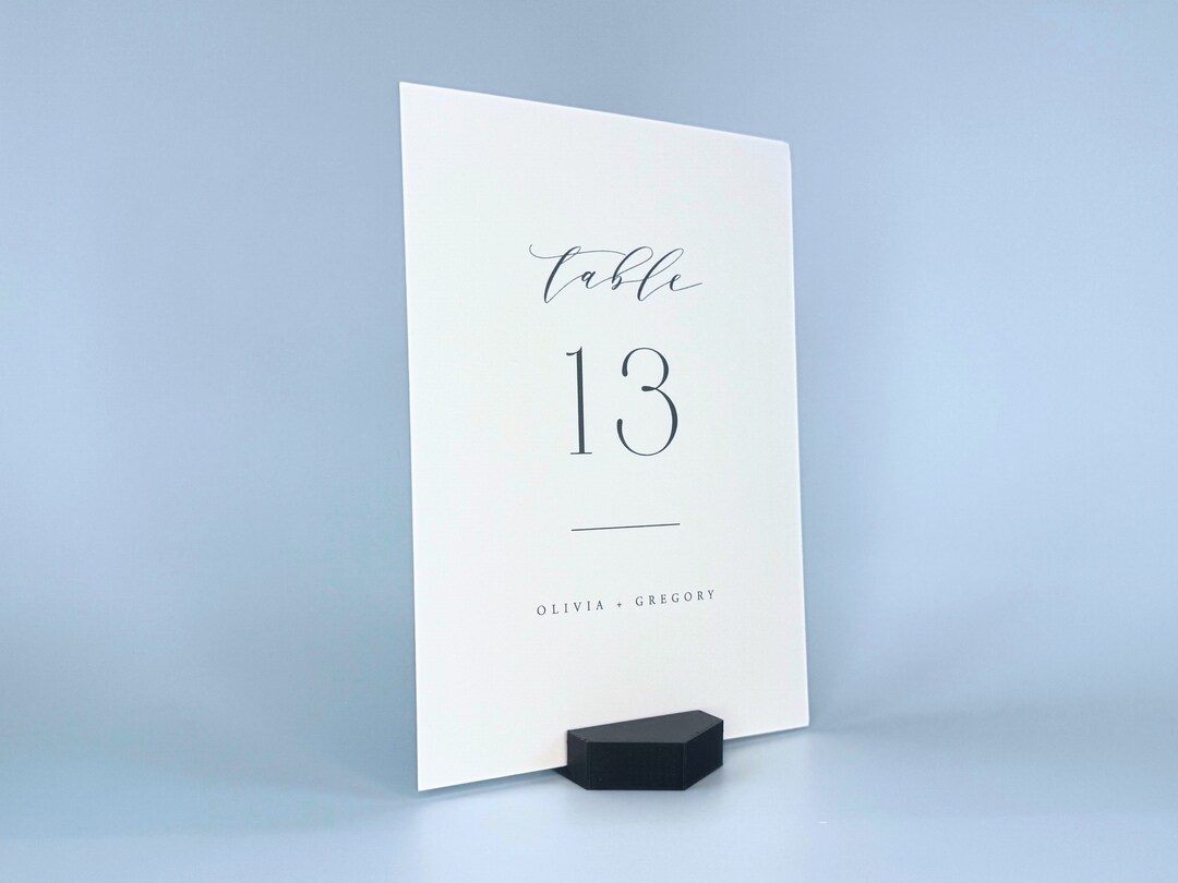Set of Black Table Number Holders | Hexagon Card Holders Made From PLA ...