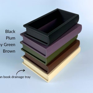 Multicolor Stack of Books Succulent Plant Pot | Succulent Gift | 3D ...