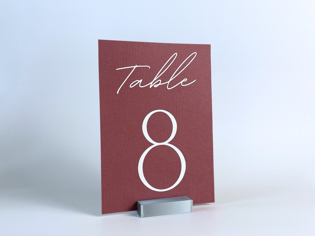 Set of Silver Table Number Holders Made From PLA | Rectangle Table ...