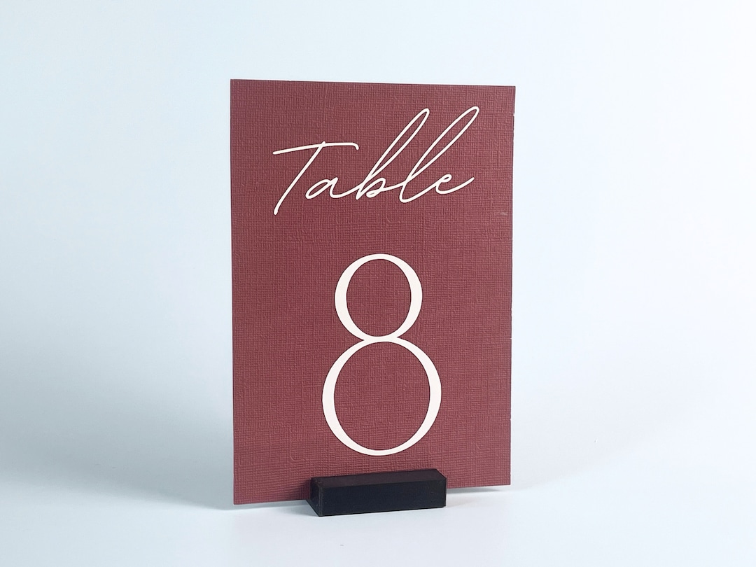 Black Table Number Holders: Rectangle, Biodegradable PLA, Wedding Card ...