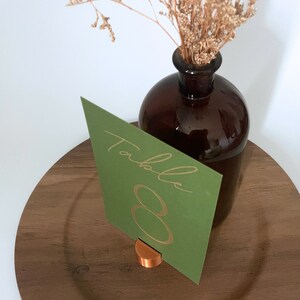 Set of Copper Color Table Number Holders Made of PLA | Wedding Card ...