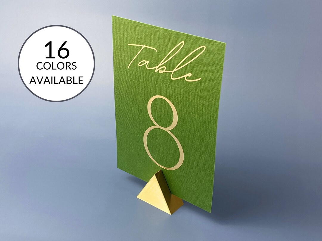 Set of Tall Triangle Table Number Holders Table Card Stands Wedding ...