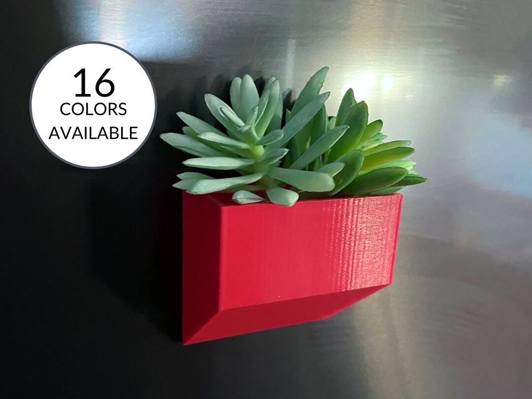 Magnetic Angled Box Planter Pot for Air Plants | Refrigerator Mount ...