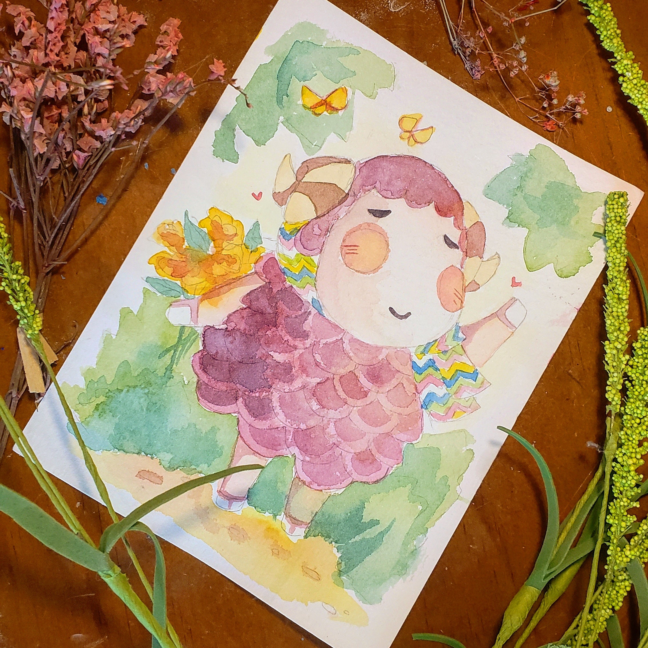 Animal Crossing - Stella - Watercolor Mini Print - Etsy