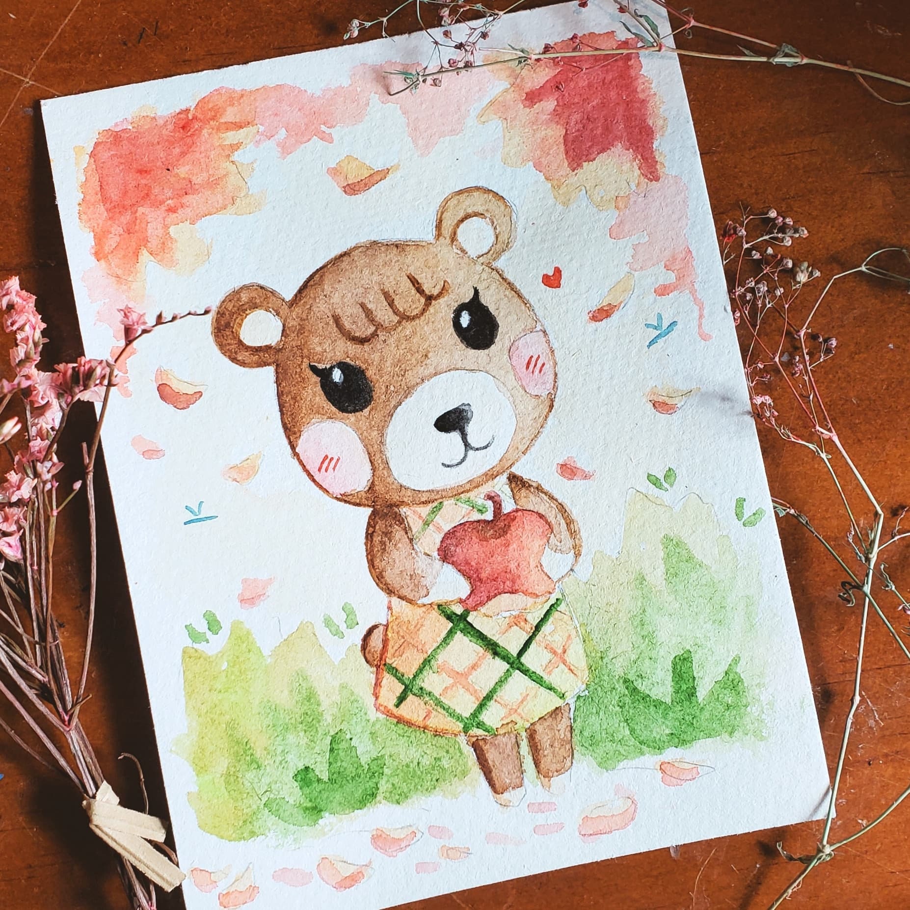 Animal Crossing - Maple - Watercolor Mini Print - Etsy
