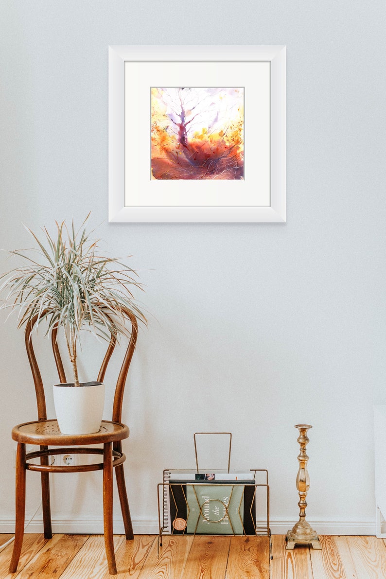 Autumn, Watercolour Landscape Painting, Loose Expressive Watercolour ...