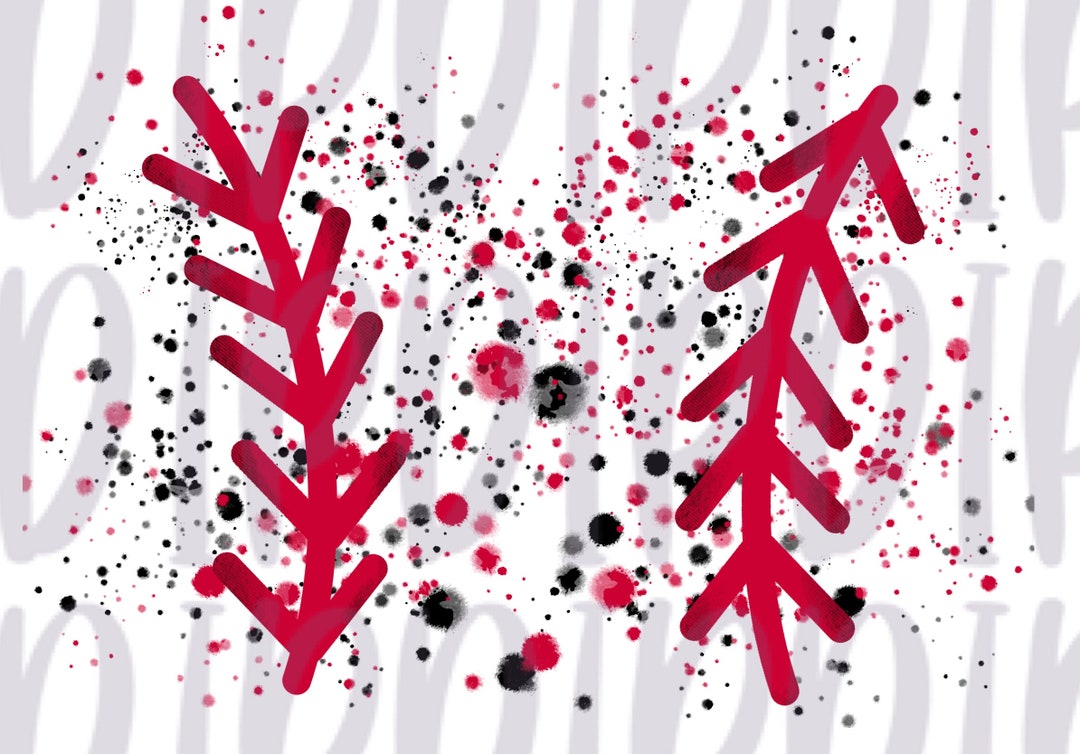 Digital Download Red and Black Baseball - Etsy