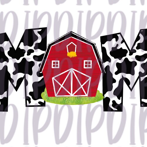 Farm Mom PNG Mom Life PNG Digital Download Cow Print Ready | Etsy