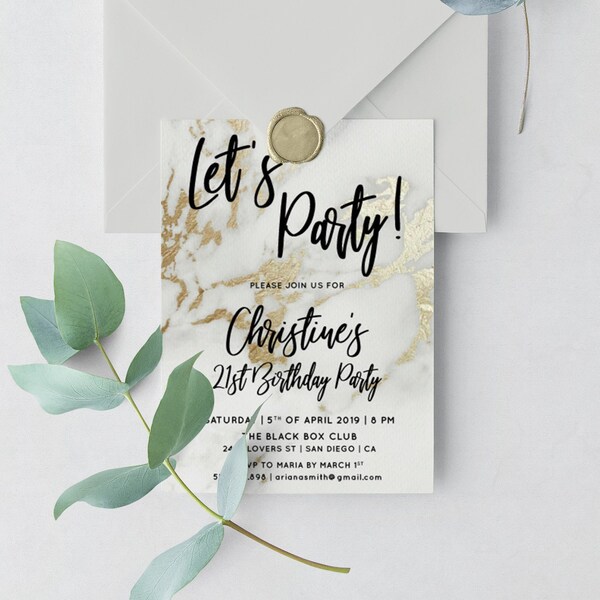 Classy 21st Party - Etsy
