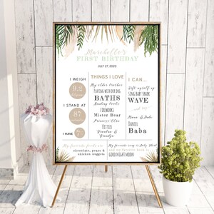 Editable Milestone Board Template Instant Download Pampas - Etsy