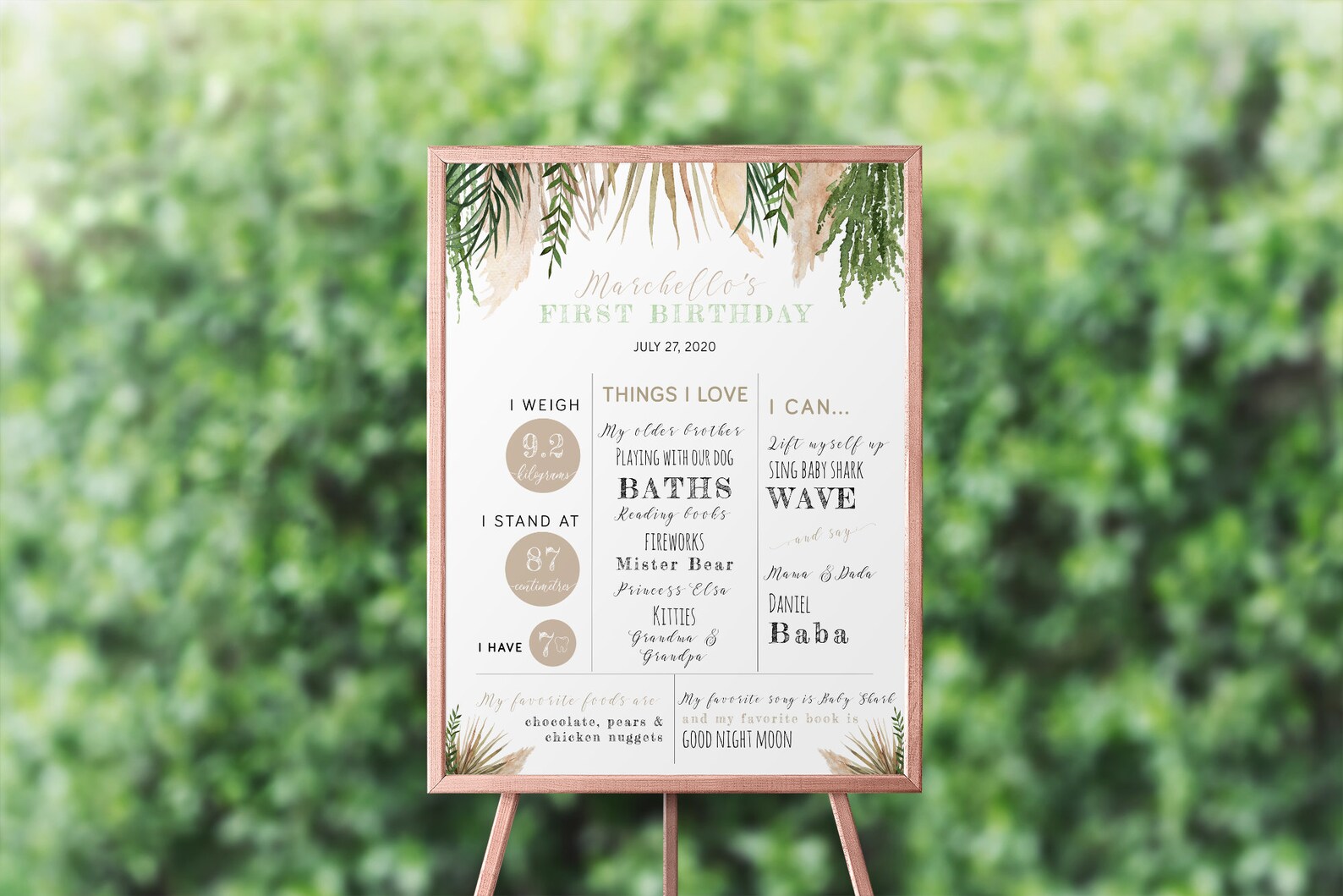 Editable Milestone Board Template Instant Download Pampas - Etsy