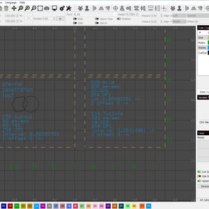 Lightburn Production Grid With X-Y Rulers, Dynamic Layer Cut Settings Output, and Well ...