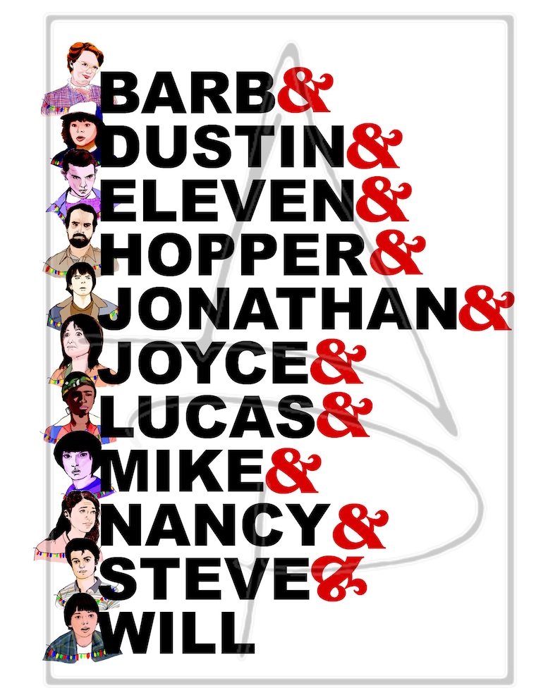 Stranger Things Netflix Nombres de la primera temporada - Etsy España