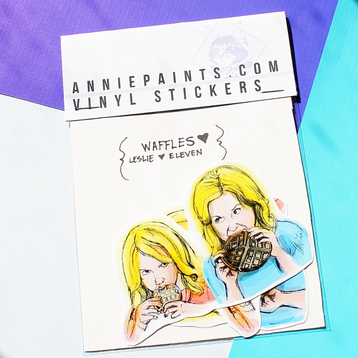 Waffles Stranger Things Parks & Rec Vinyl Stickers - Etsy