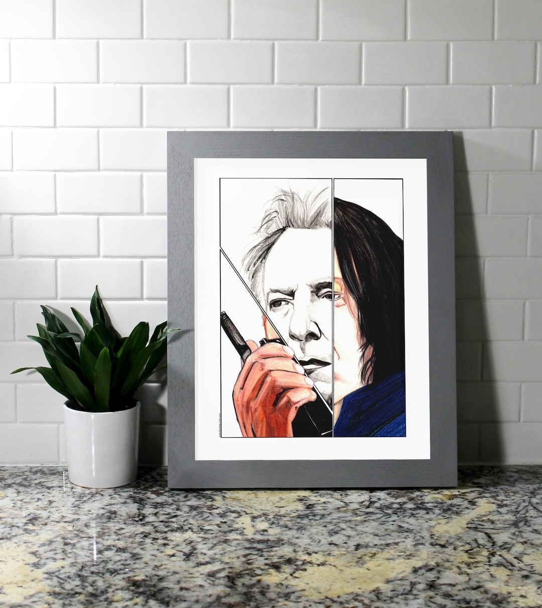 Alan Rickman, 2016 Series, Years Original Colored Pencil & Ink Drawing ...