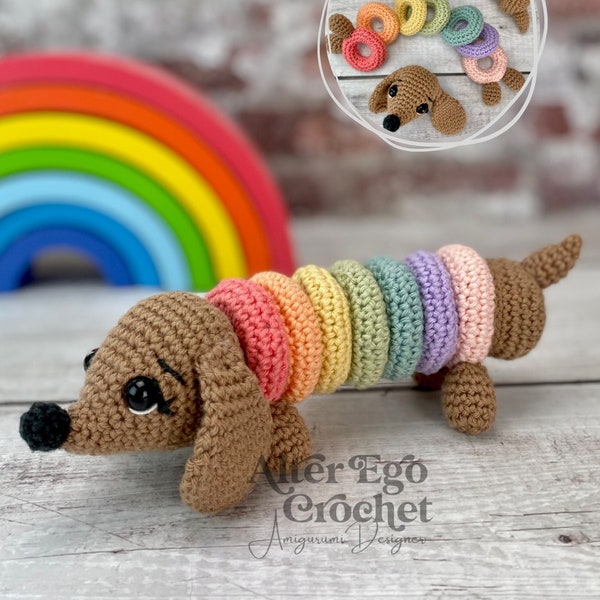 Dog Crochet Stacking Toy - Etsy