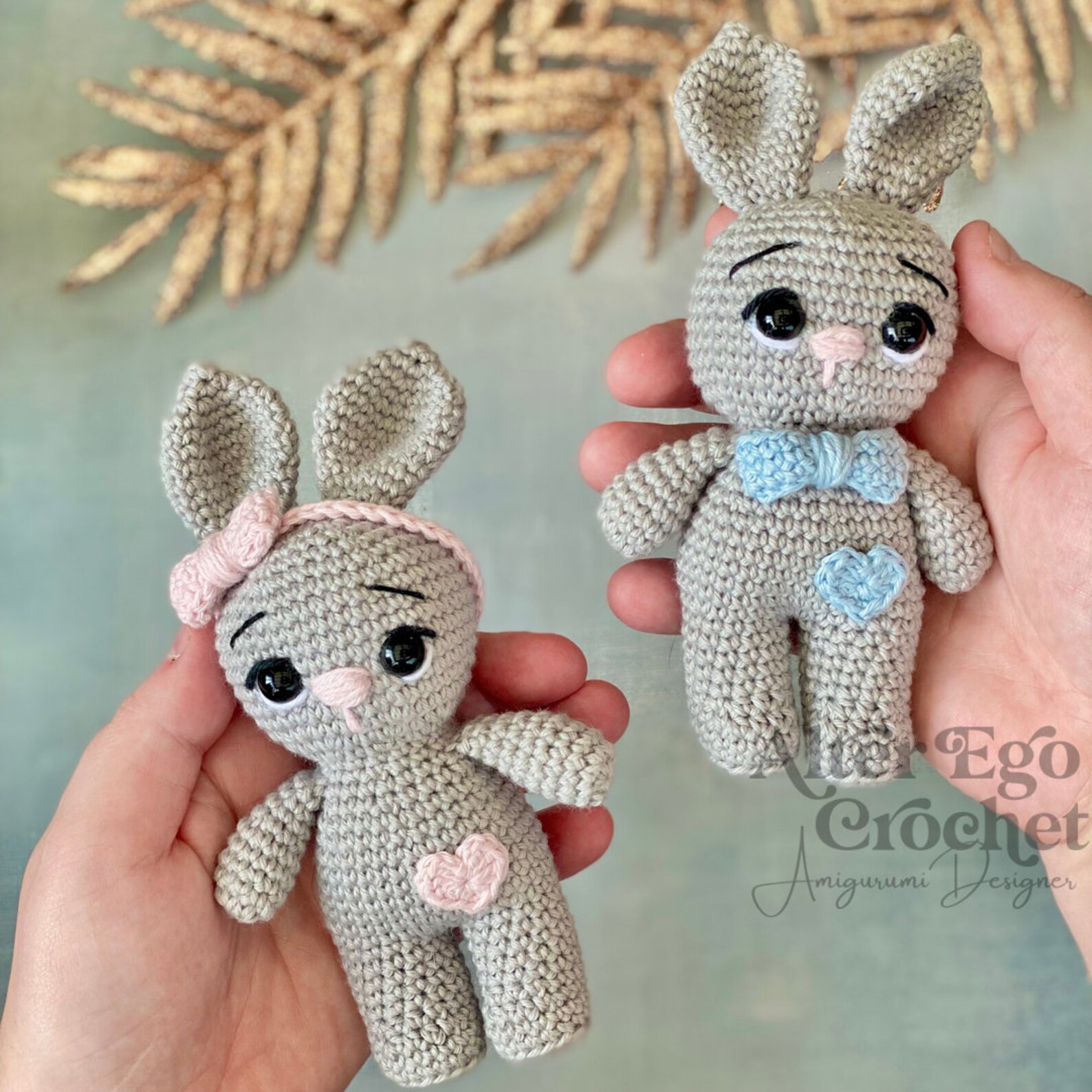 Modèle au crochet lapin Amigurumi, lapin, lapin de Pâques, lièvre, oeuf ...