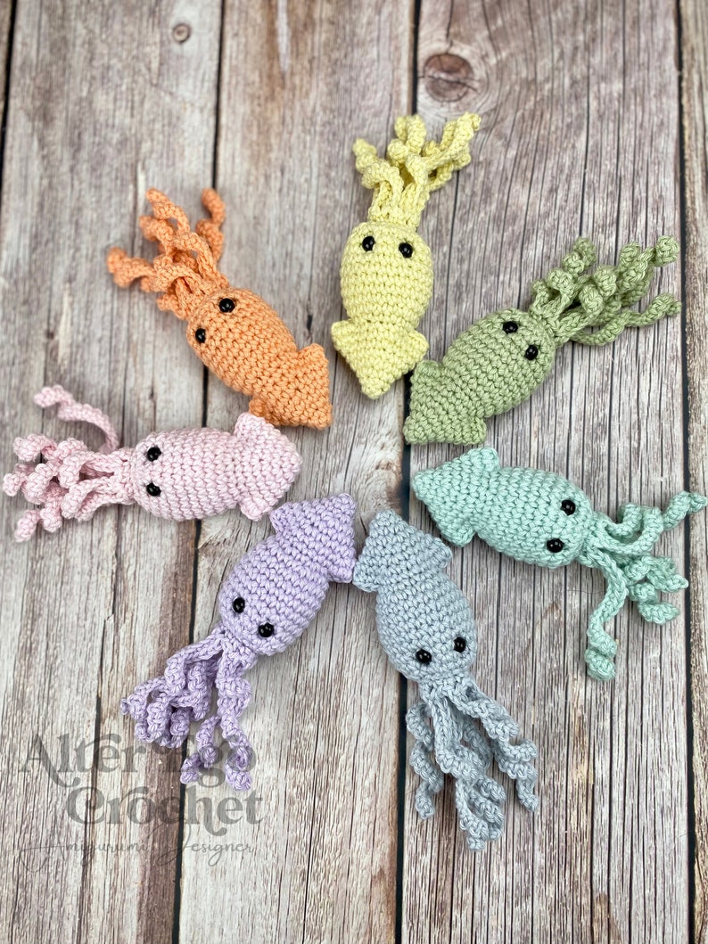 NO SEW Squid Crochet Amigurumi Pattern Octopus Sea - Etsy
