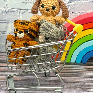 Pocket Friends Bundle Crochet Amigurumi Pattern, Elephant, Cat, Tiger ...