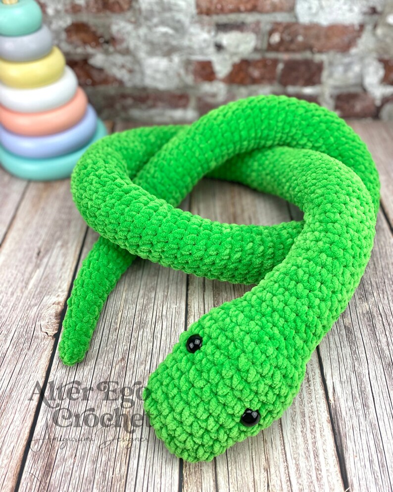 NO SEW Snake Crochet Amigurumi Pattern Serpent Rattle - Etsy