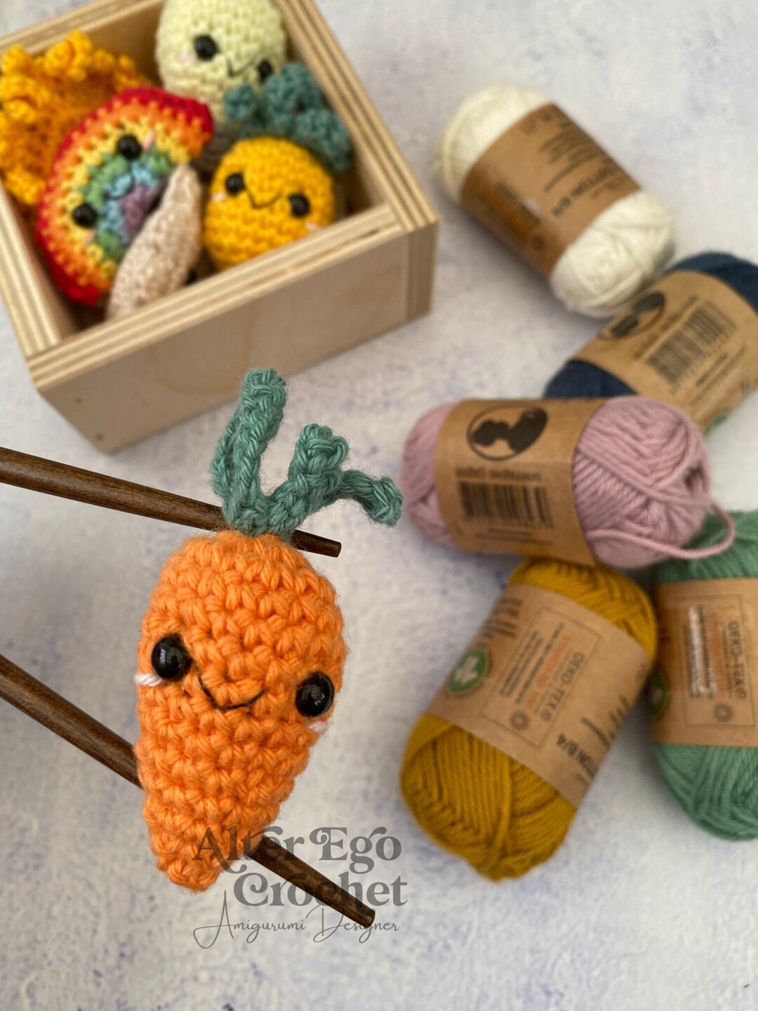 Mini Carrot Crochet Amigurumi Pattern, Vegetable, Vegetables, Fruit ...