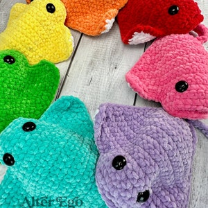 NO SEW Crochet Amigurumi Ray Pattern, Sting Ray, Manta Ray, Fish ...