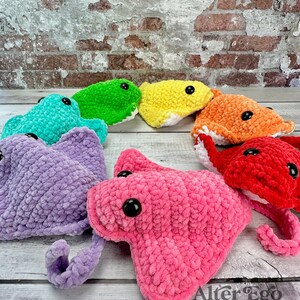 NO SEW Crochet Amigurumi Ray Pattern, Sting Ray, Manta Ray, Fish ...