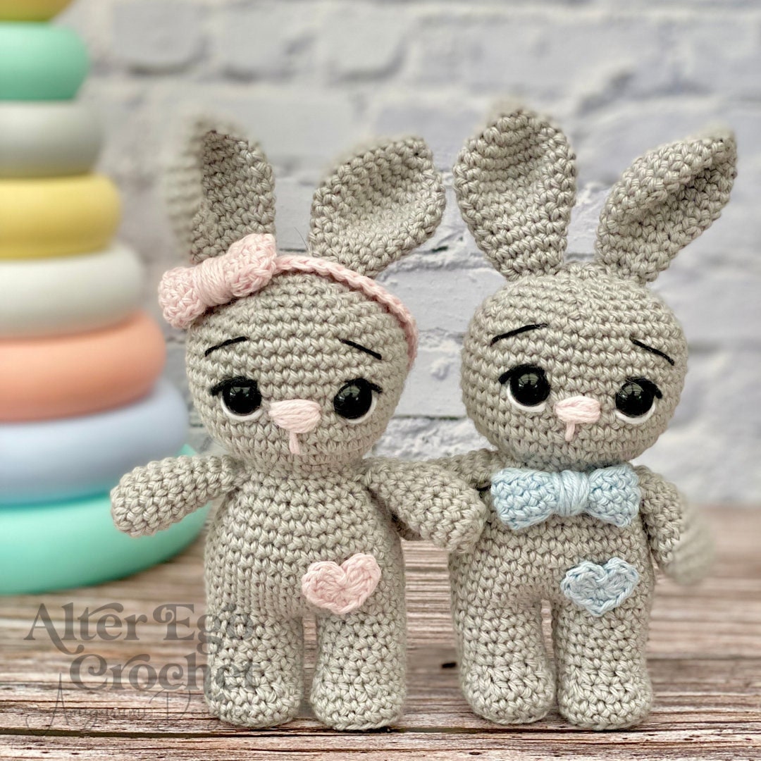 Modèle au crochet lapin Amigurumi, lapin, lapin de Pâques, lièvre, oeuf ...