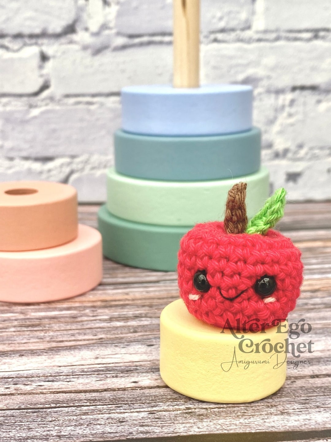 Mini Apple Crochet Amigurumi Pattern, Fruit, Food, Playfood, Vegetables ...