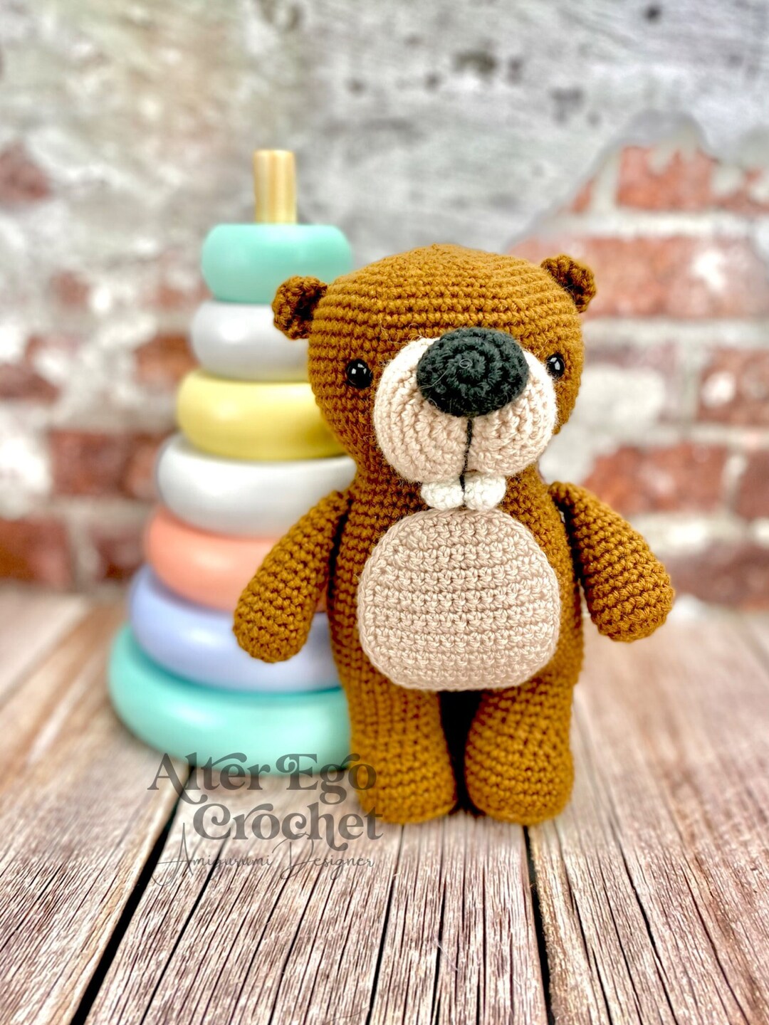 Beaver Crochet Amigurumi Pattern, Groundhog, Veasel, Bear, Squirrel ...