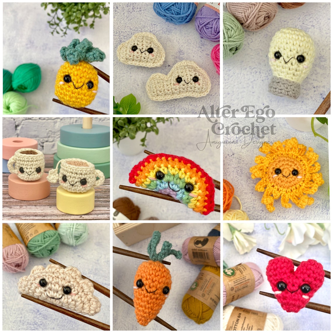 Mini Amigurumi Crochet Pattern Bundle Tiny Small Animal - Etsy