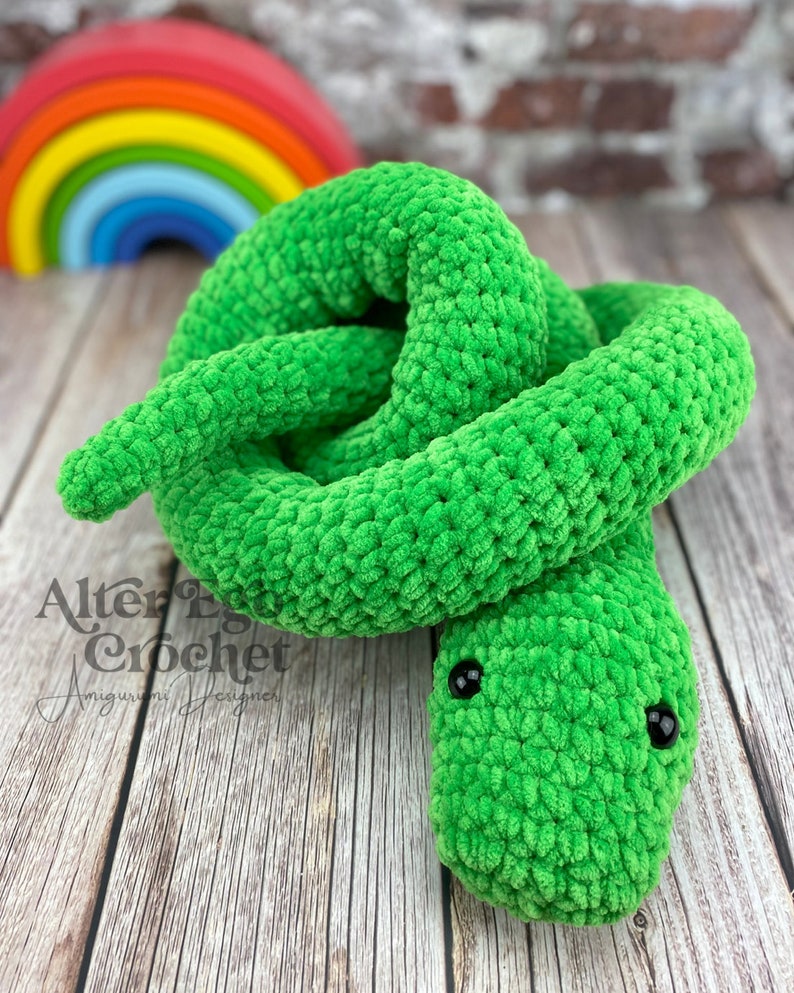 NO SEW Snake Crochet Amigurumi Pattern Serpent Rattle - Etsy