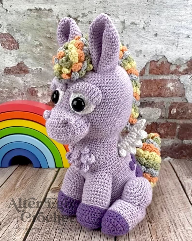Pegasus Horse Crochet Amigurumi Pattern, Unicorn, Flying Horse, Kawaii ...
