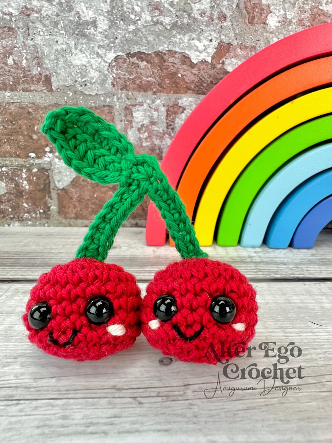 Cherry Crochet Amigurumi Pattern, Cherries, Food, Fruit, Vegetables ...