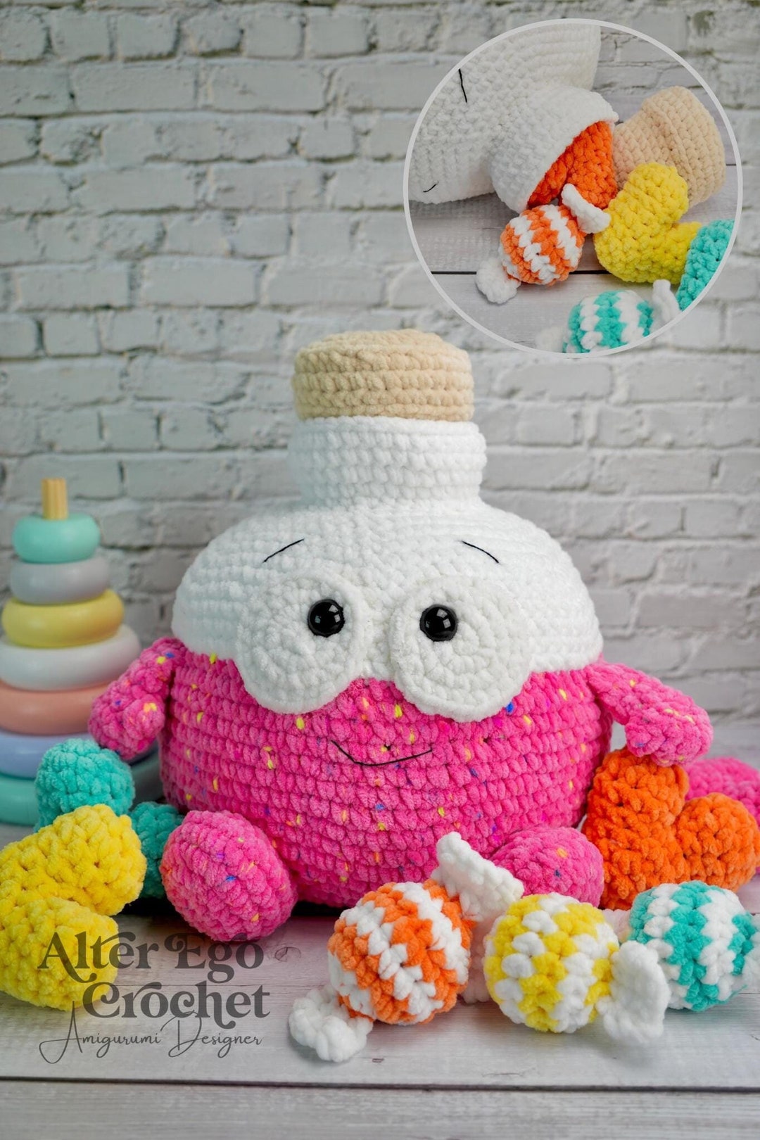 Love Potion Crochet Amigurumi Pattern, Cookie Jar, Playset, Stacking ...