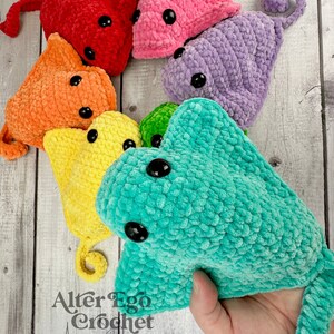 NO SEW Crochet Amigurumi Ray Pattern, Sting Ray, Manta Ray, Fish ...