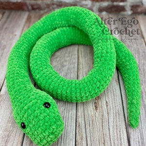 NO SEW - Snake Crochet Amigurumi Pattern, Serpent, Rattle Snake, Adder ...