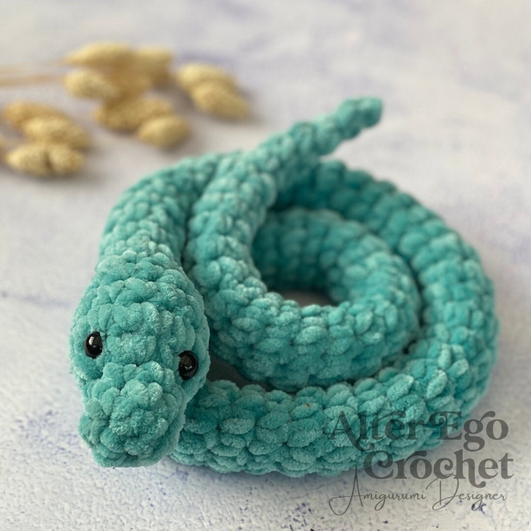 NO SEW Snake Crochet Amigurumi Pattern, Serpent, Rattle Snake, Adder ...