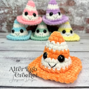 NO SEW Traffic Cone Amigurumi Crochet Pattern, Playset, Stacking Toy ...