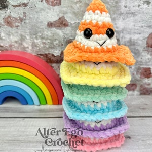 NO SEW Traffic Cone Amigurumi Crochet Pattern, Playset, Stacking Toy ...