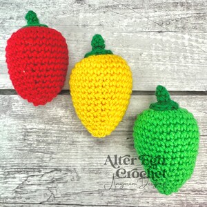 Chili Crochet Amigurumi Pattern, Food, Fruit, Vegetables, Veggies ...