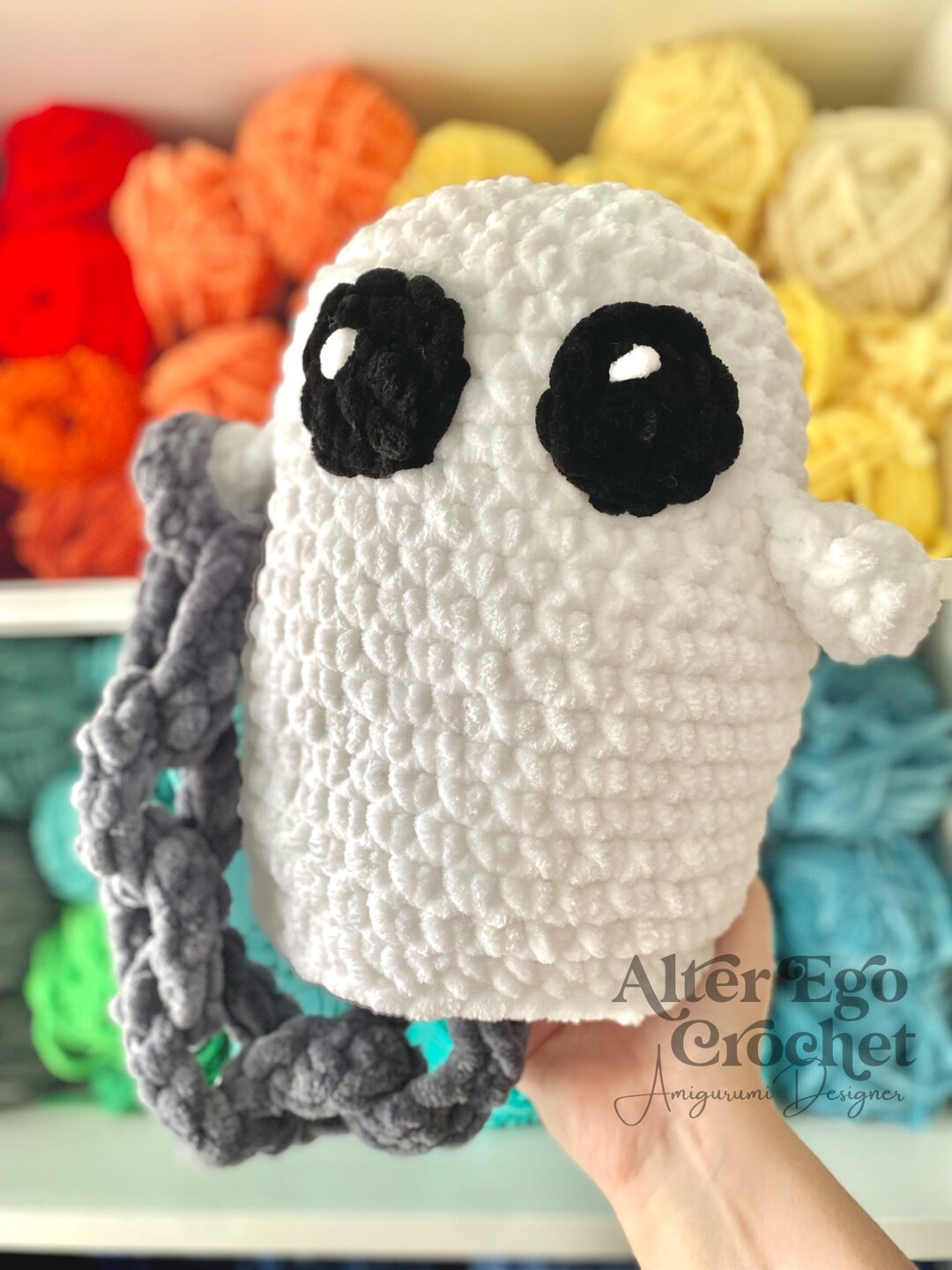 LOW SEW Ghost Crochet Amigurumi Pattern, Mr Ghost, Poltergeist, Dead ...