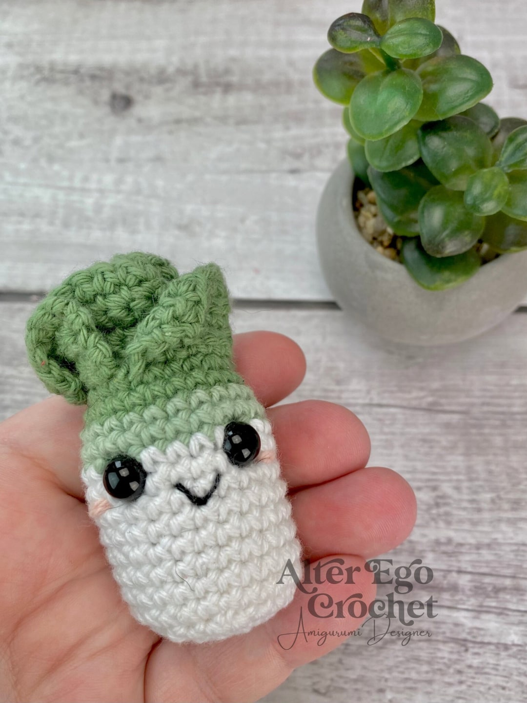 NO SEW Leek Amigurumi Crochet Pattern, Veggies, Vegetables, Spring ...