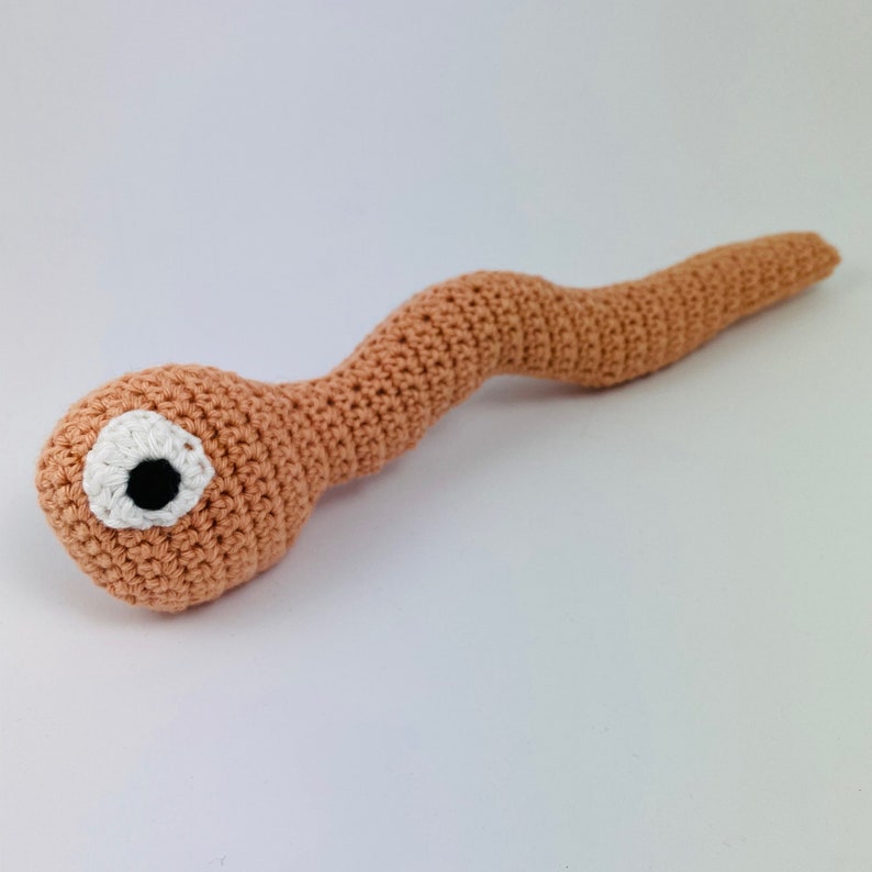 Crochet Earthworm Pattern, Amigurumi Earthworm Pattern, Crochet Worm ...