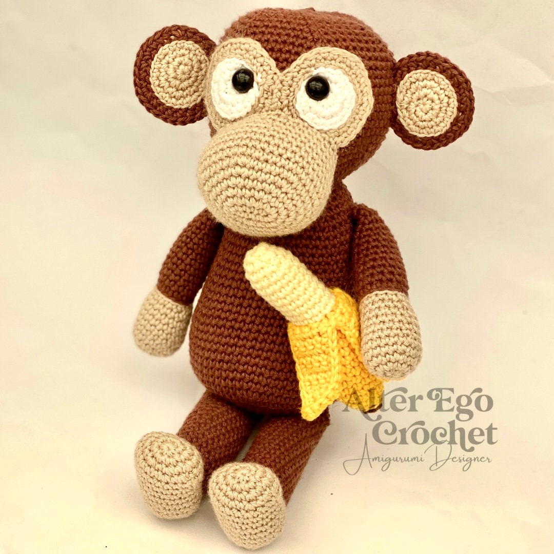 Monkey Amigurumi Crochet Pattern, Gorilla, Primate, Chimp, Chimpanzee ...